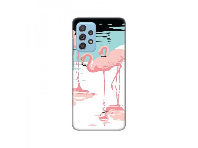 Maskica Silikonska Print za Samsung A525F/A526B/A528B Galaxy A52 4G/A52 5G/A52s 5G Pink Flamingos