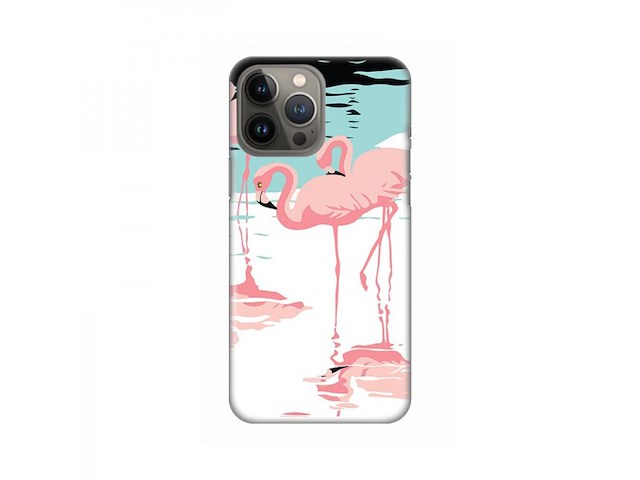 Maskica Silikonska Print za iPhone 13 Pro Max 6.7 Pink Flamingos