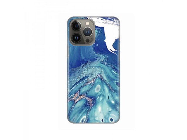 Maskica Silikonska Print za iPhone 13 Pro Max 6.7 Blue Marble