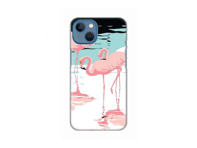 Maskica Silikonska Print za iPhone 13 6.1 Pink Flamingos