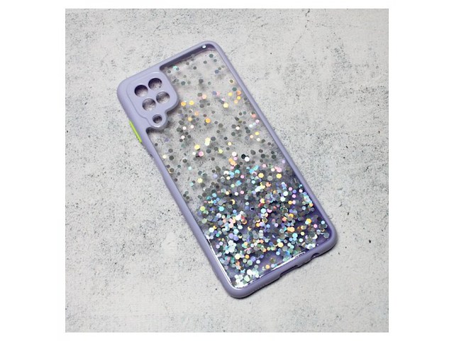 Maskica Frame Glitter za Samsung A125F Galaxy A12 ljubicasta