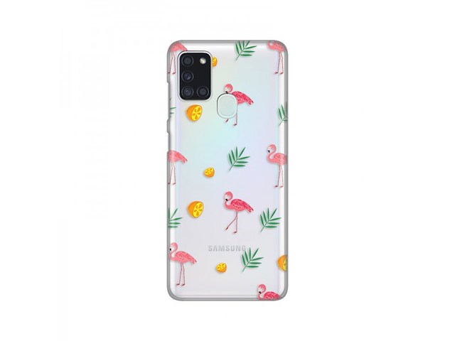 Maskica Silikonska Print Skin za Samsung A217F Galaxy A21s Flamingos