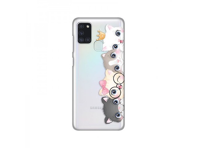 Maskica Silikonska Print Skin za Samsung A217F Galaxy A21s Cats