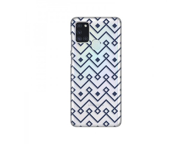 Maskica Silikonska Print Skin za Samsung A217F Galaxy A21s Blue cubes