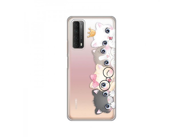 Maskica Silikonska Print Skin za Huawei P Smart 2021 Cats