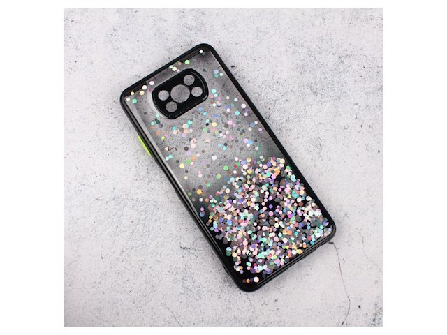 Maskica Frame Glitter za Xiaomi Poco X3/X3 NFC crna