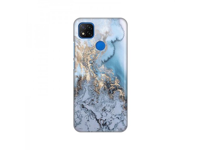 Maskica Silikonska Print za Xiaomi  Redmi 9C Blue Gold Marble