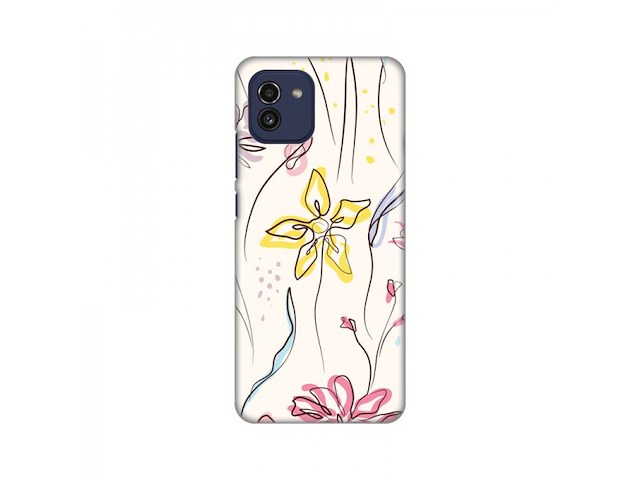 Maskica Silikonska Print Skin za Samsung A035G Galaxy A03 Yellow flower