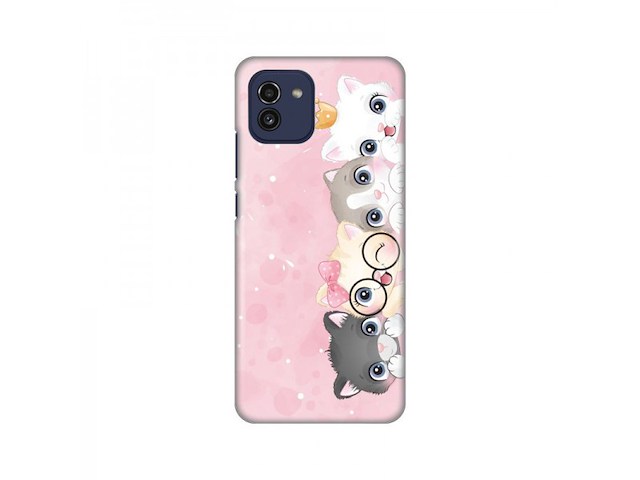 Maskica Silikonska Print Skin za Samsung A035G Galaxy A03 Pink cats