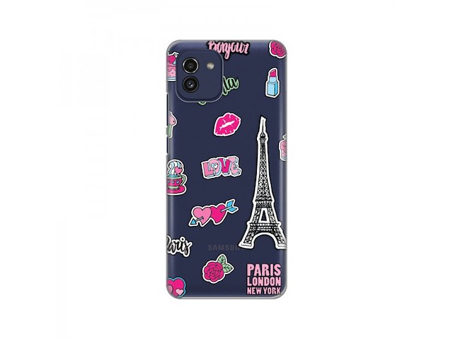 Maskica Silikonska Print Skin za Samsung A035G Galaxy A03 Love Paris