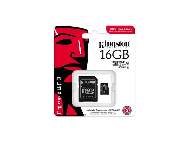 Mem. kartica KINGSTON SDHC 16GB 100MB/s 80MB/s + adapter