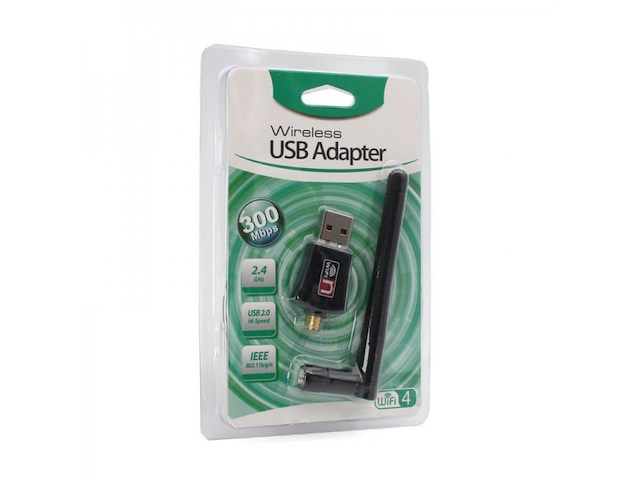 Wireless N adapter sa antenom USB 2.4GHz 5DB 300Mb JWD-U63