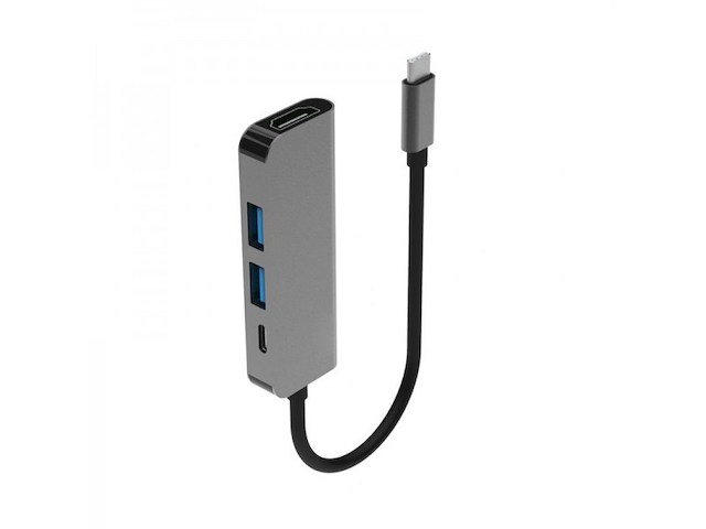 Adapter Type C na HDMI 2xUSB 3.0 type C 4u1