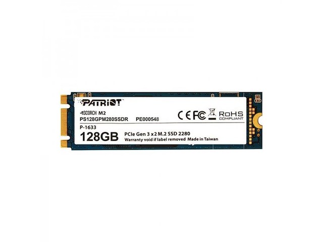 SSD M.2 NVMe 128GB Patriot P300 1600MBs/600MBs P300P128GM28US