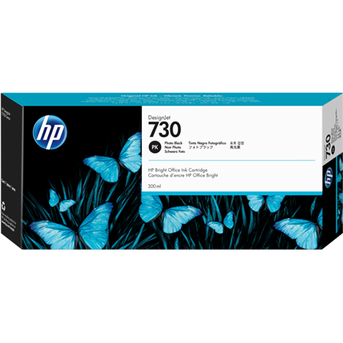 HP 730 300-ml Photo Black DesignJet Ink Cartridge | P2V73A