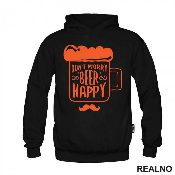 DON'T WORRY BEER HAPPY - BEER MUG - HUMOR - DUKS