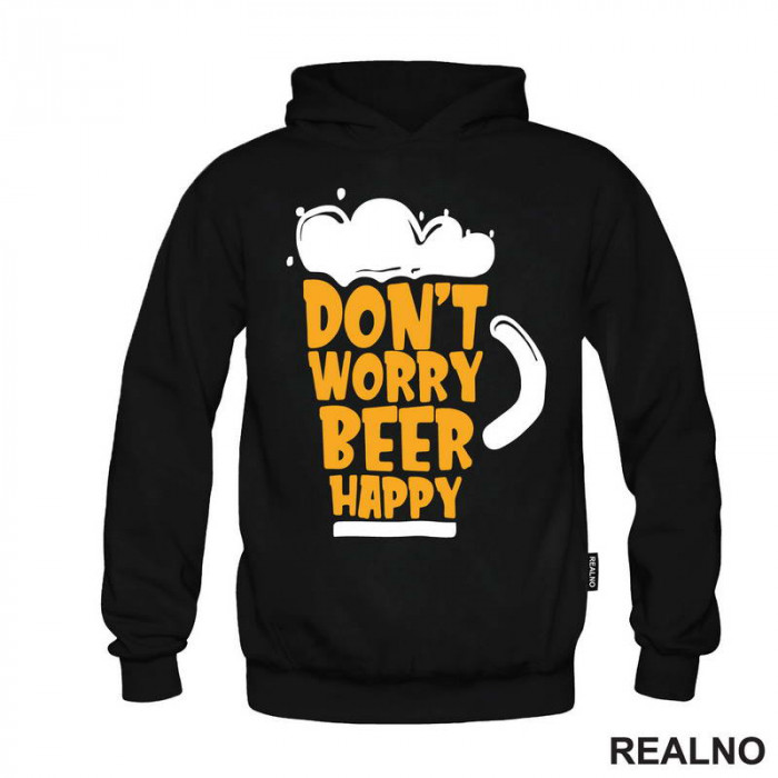 DON'T WORRY BEER HAPPY - GLASS - HUMOR - DUKS