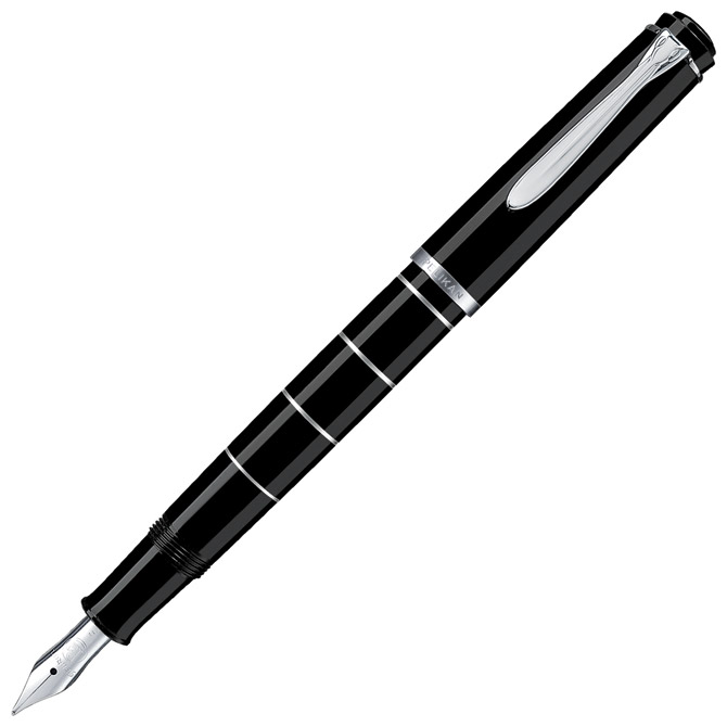 Nalivpero Classic M215 (M)+kožna bela futrola+poklon kutija G30 Rings Pelikan 948281 crno