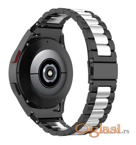 Black silver metalna narukvica Samsung watch 4/5/5pro