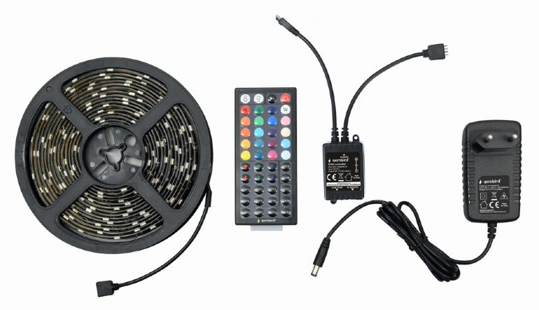 RGB LED traka plus daljinski, Gembird LED-S-RGB500-01, 5M
