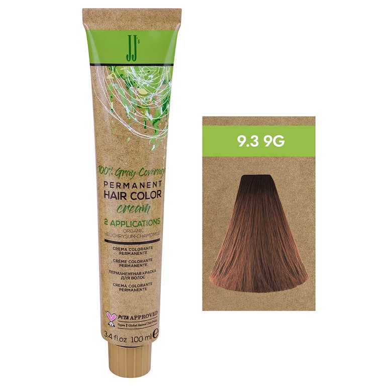 Farba za kosu JJ’s Gray Coverage 100ml 9.3-9G Zlatna veoma svetloplava