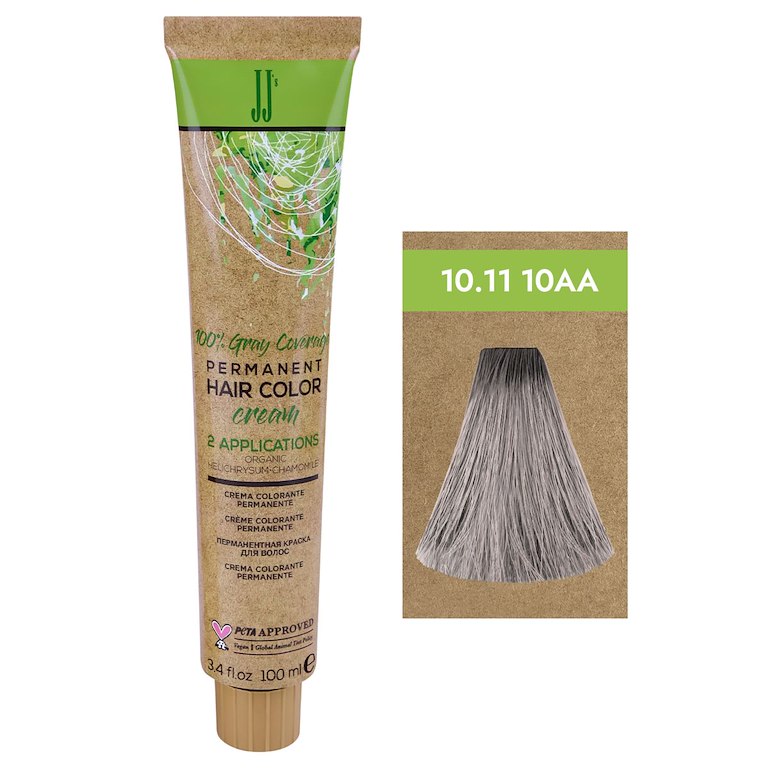 Farba za kosu JJ’s Gray Coverage 100ml 10.11-10AA Intenzivna pepeljasta ultra svetloplava