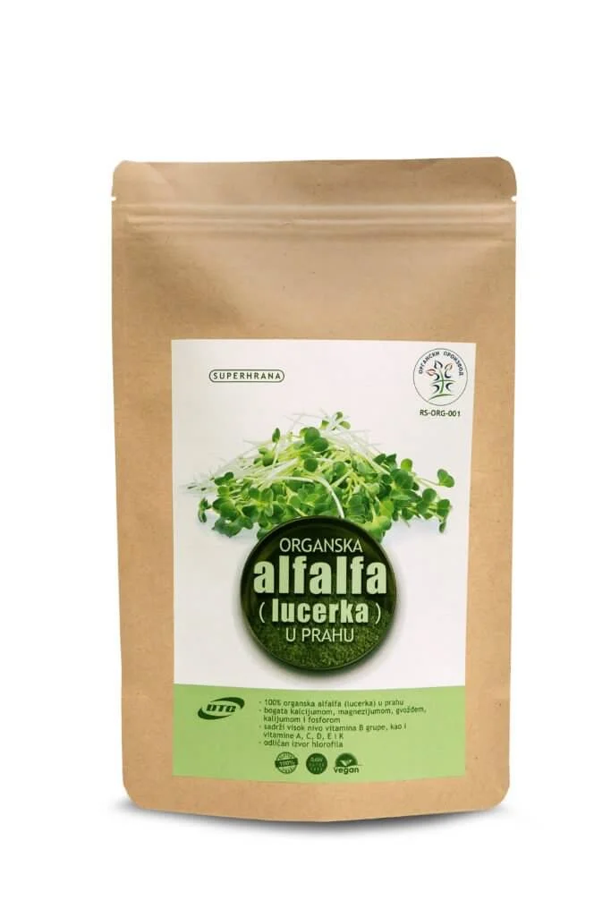 Organska Alfalfa Prah Superhrana DTC 100g