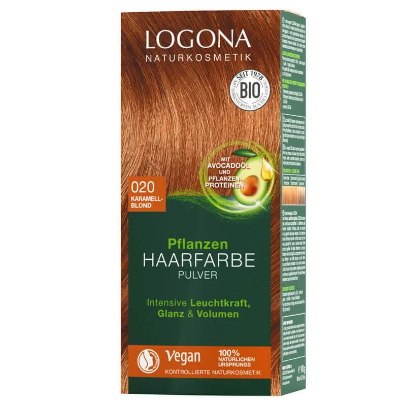 Organska Boja za Kosu Karamel Blond Logona 100g