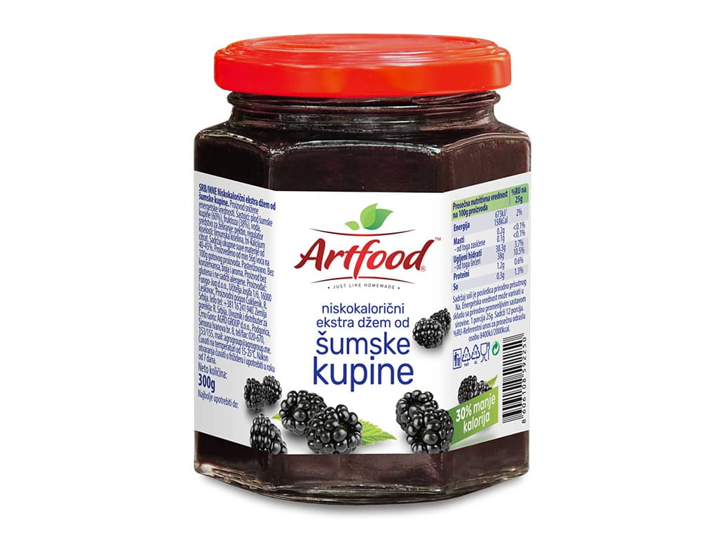 Diet džem šumska kupina bez šećera 300g Artfood