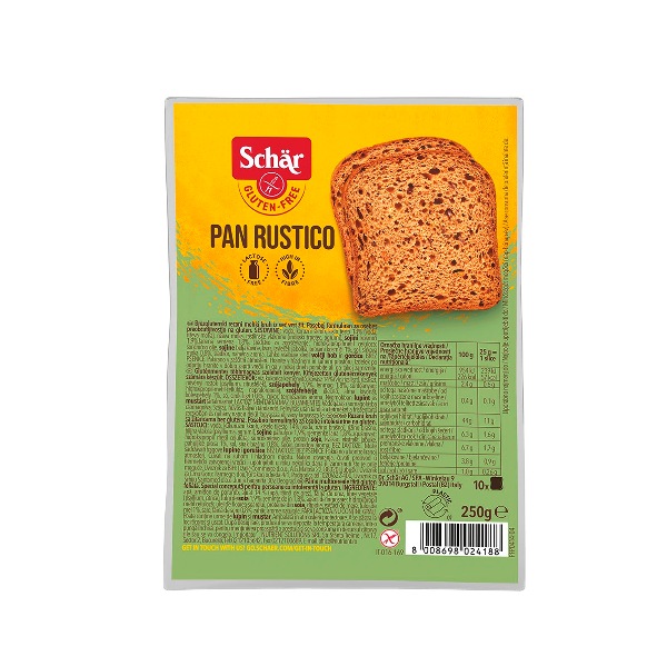 Hleb bez glutena Pan Rustico Schar 250g