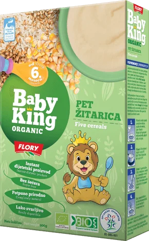 Organske Cerealije od 5 Žitarica Baby King 200g