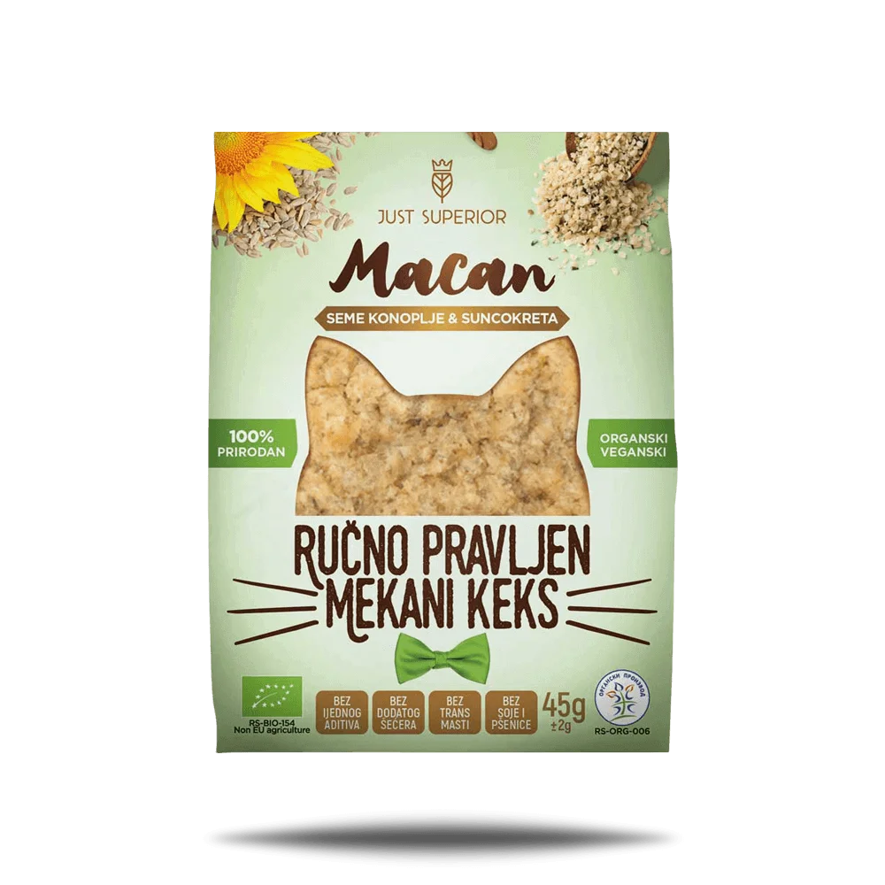 Organski Keks Macan Konoplja Suncokret 45g