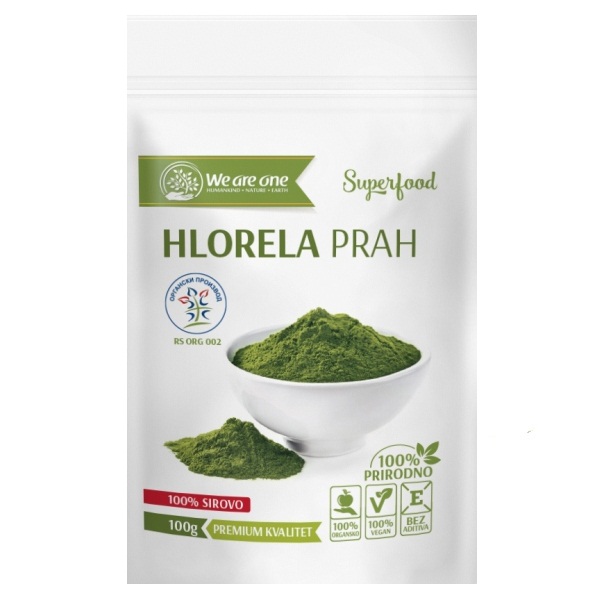 Hlorela (Chlorella) u prahu 100g organska