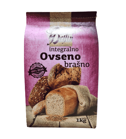 Ovseno integralno brašno 1kg Delfin