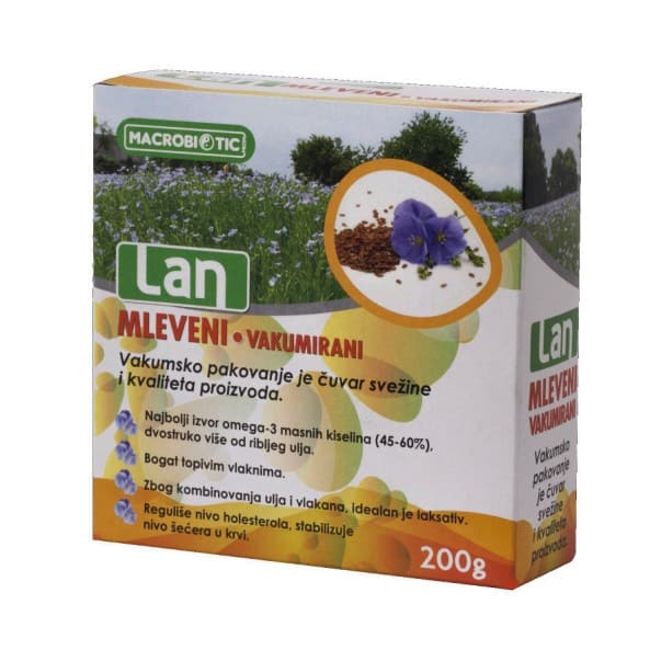 Mleveni lan 200g Macrobiotic