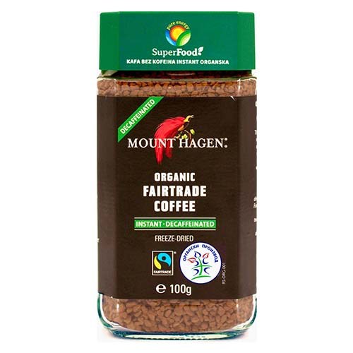 Instant kafa bez kofeina 100g Mount Hagen (organska)