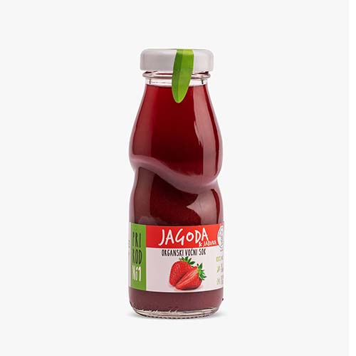 Sok jagoda i jabuka 200ml (organsko)