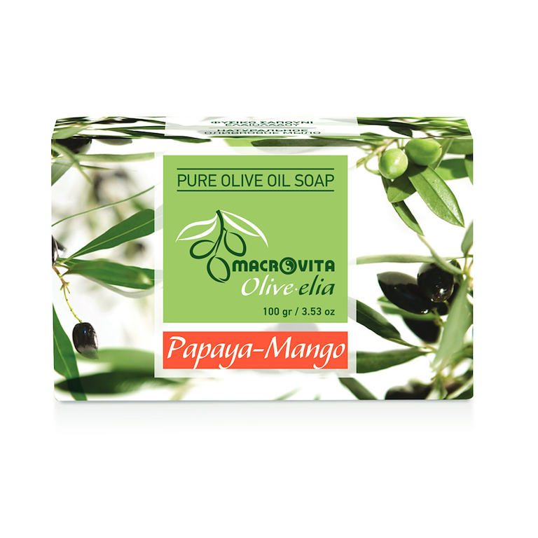 Prirodni sapun od maslinovog ulja sa mangom i papajom Macrovita OliveElia100gr