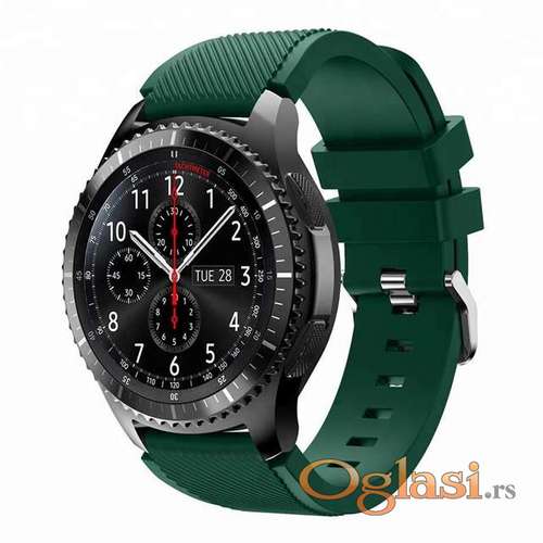 Tamno zelena silikonksa narukvica 22mm Huawei watch,Samsung watch