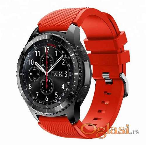 Crvena silikonska narukvica 22mm Huawei watch 46mm