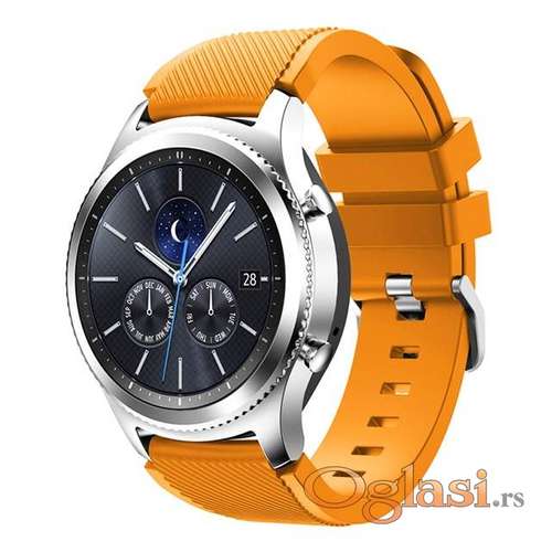 Orange ema silikonska narukvica 22mm Samsung ,Huawei watch 46mm