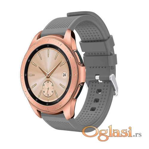 Siva silikonksa narukvica 20mm Samsung galaxy watch 42mm