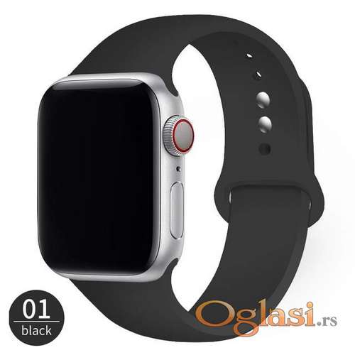 Silikonska narukvica crna Apple watch 42/44/45