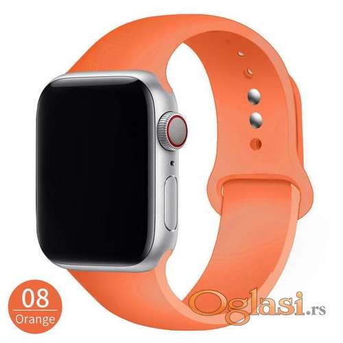 Silikonska narukvica narandzasta Apple watch 38/40/41