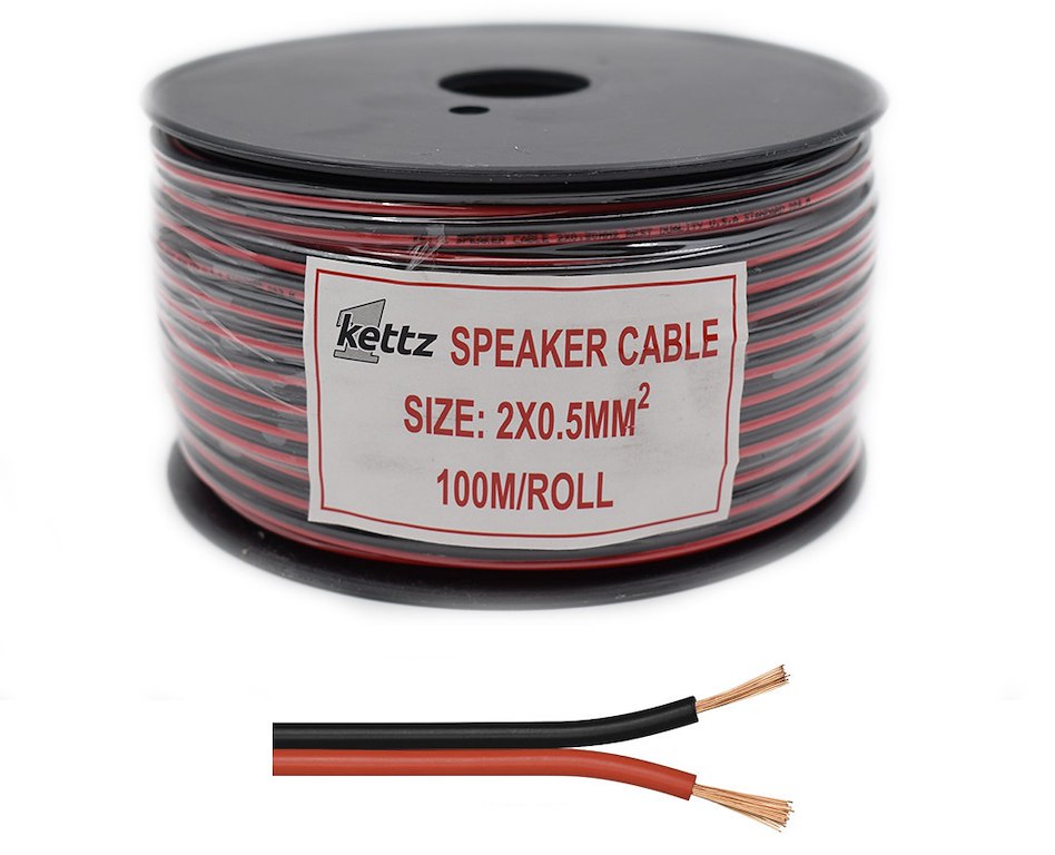 Zvučnički kabl 2x0.50mm Kettz ZK-05 100m/ROLL