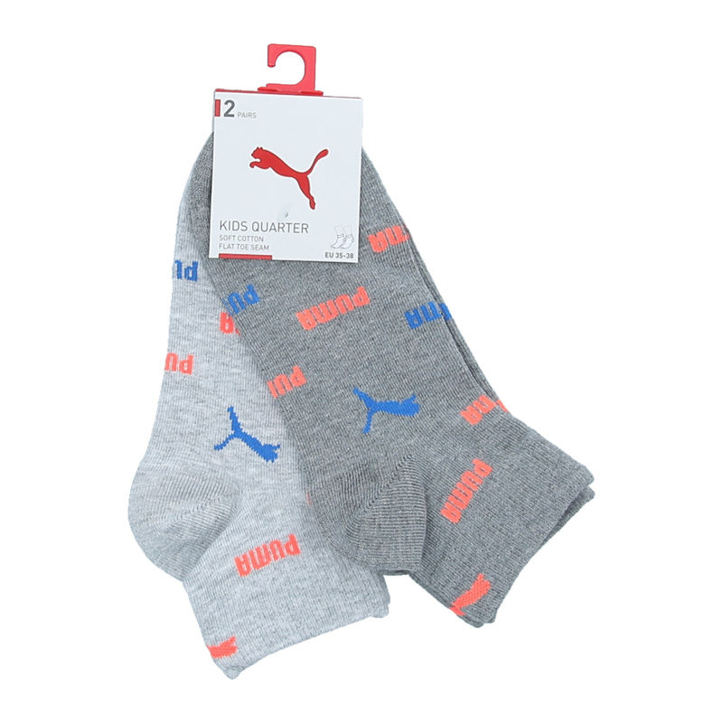 UNISEX ČARAPE PUMA KIDS LOGO QUARTER 2P