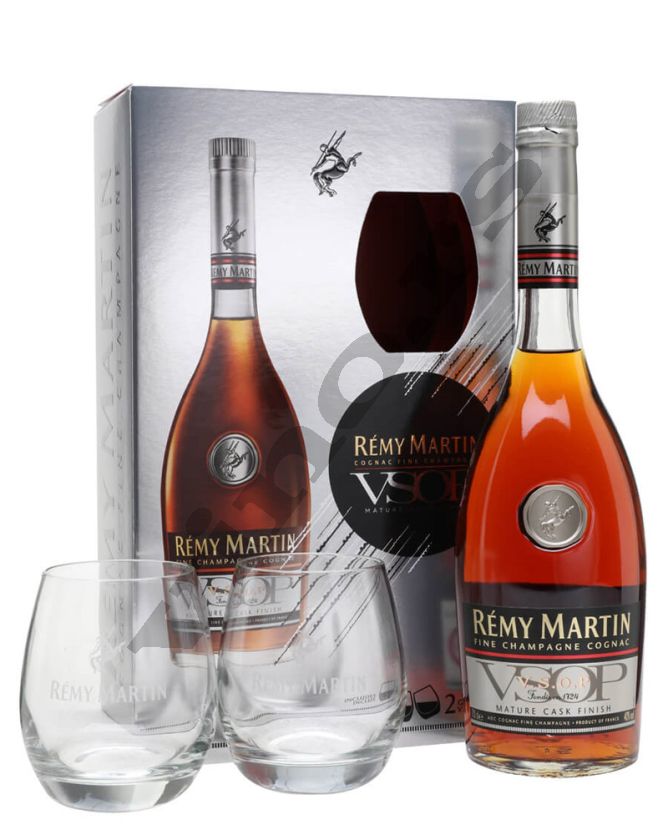 Remy Martin VSOP+dve čaše gift box