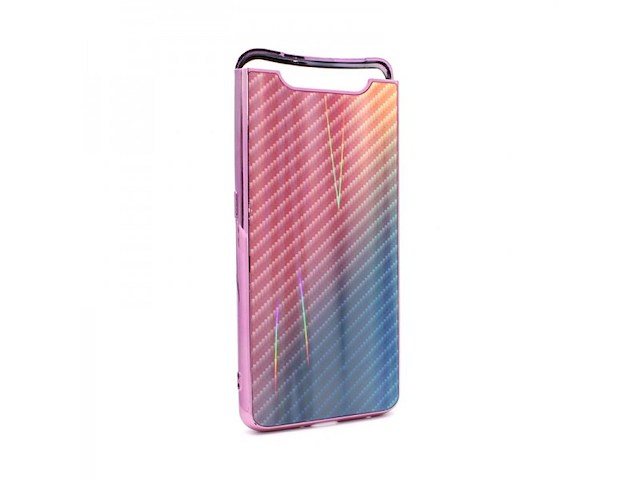 Maskica Carbon glass za Samsung A805F Galaxy A80 pink