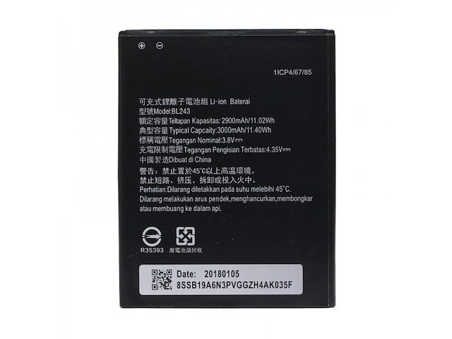 Baterija standard za Lenovo A7000 BL 243