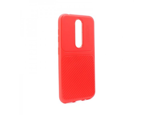 Maskica Elegant Carbon za Nokia 4.2 crvena